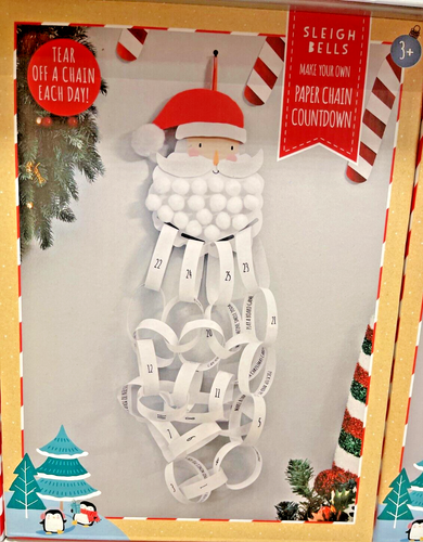 Christmas Make Your Own Paper Chain Countdown Advent Calendar Strips ...
