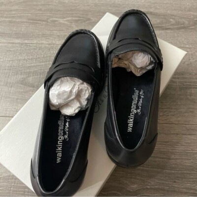 NIB Walking Cradles Winnie 2 Black Nappa Leather Loafer Comfort