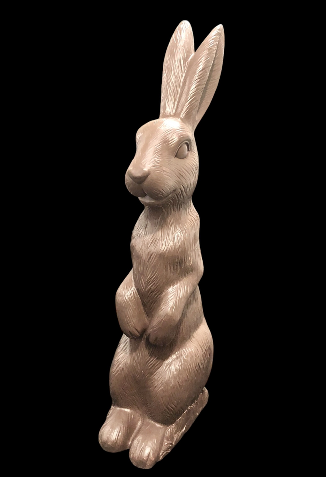 Grandin Road Faux Chocolate Easter Bunny Rabbit Standing Polyresin 25 ...