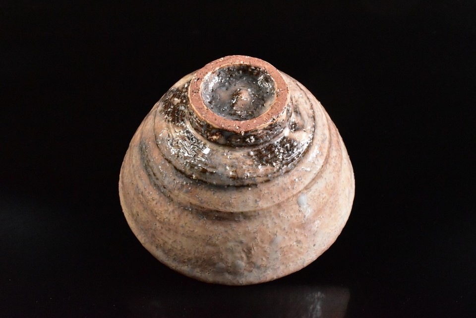 S4976: Japanese Hagi-ware TEA BOWL Green tea tool w/signed box Tea ...