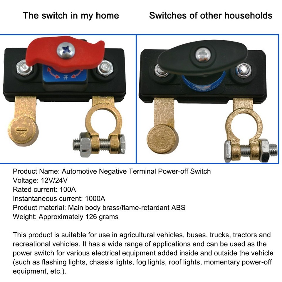 Vehicle Battery Cut Off Switch 12 Volt Power Disconnect Isolator for ...