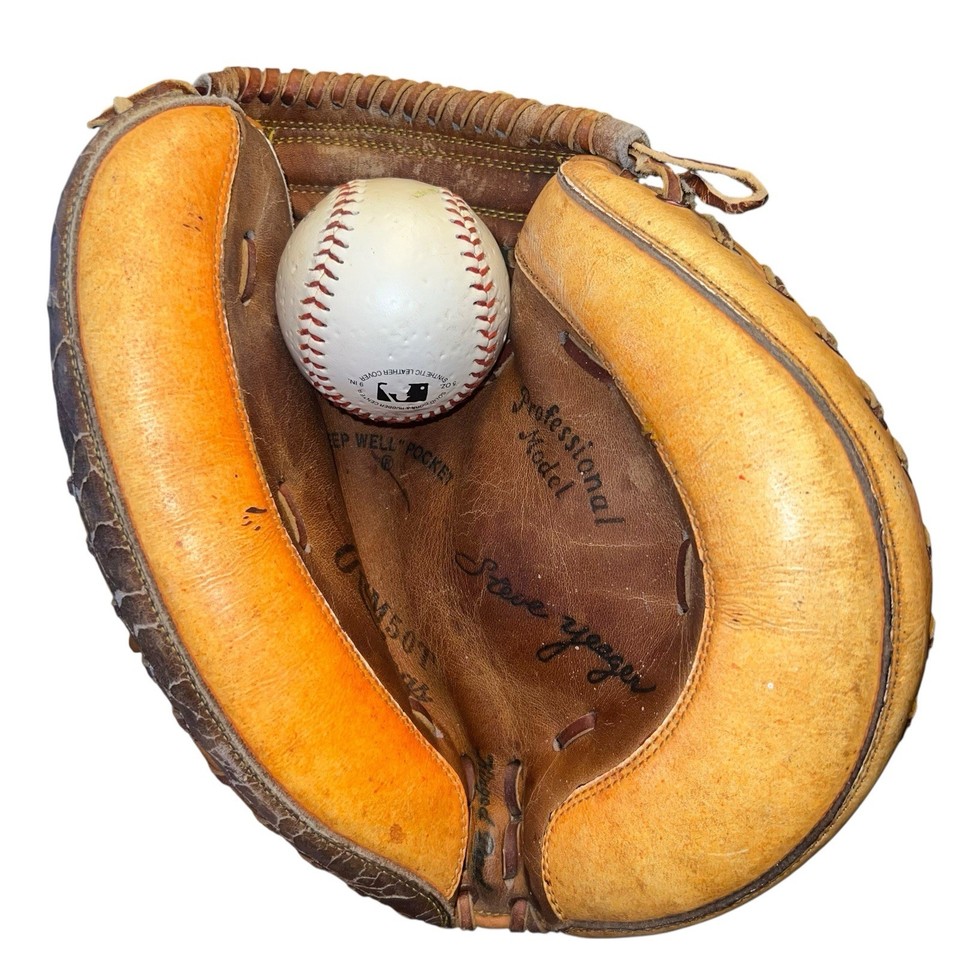 VINTAGE Rawlings Baseball Catchers Mitt- Pro Model RCM50T - Johnny ...