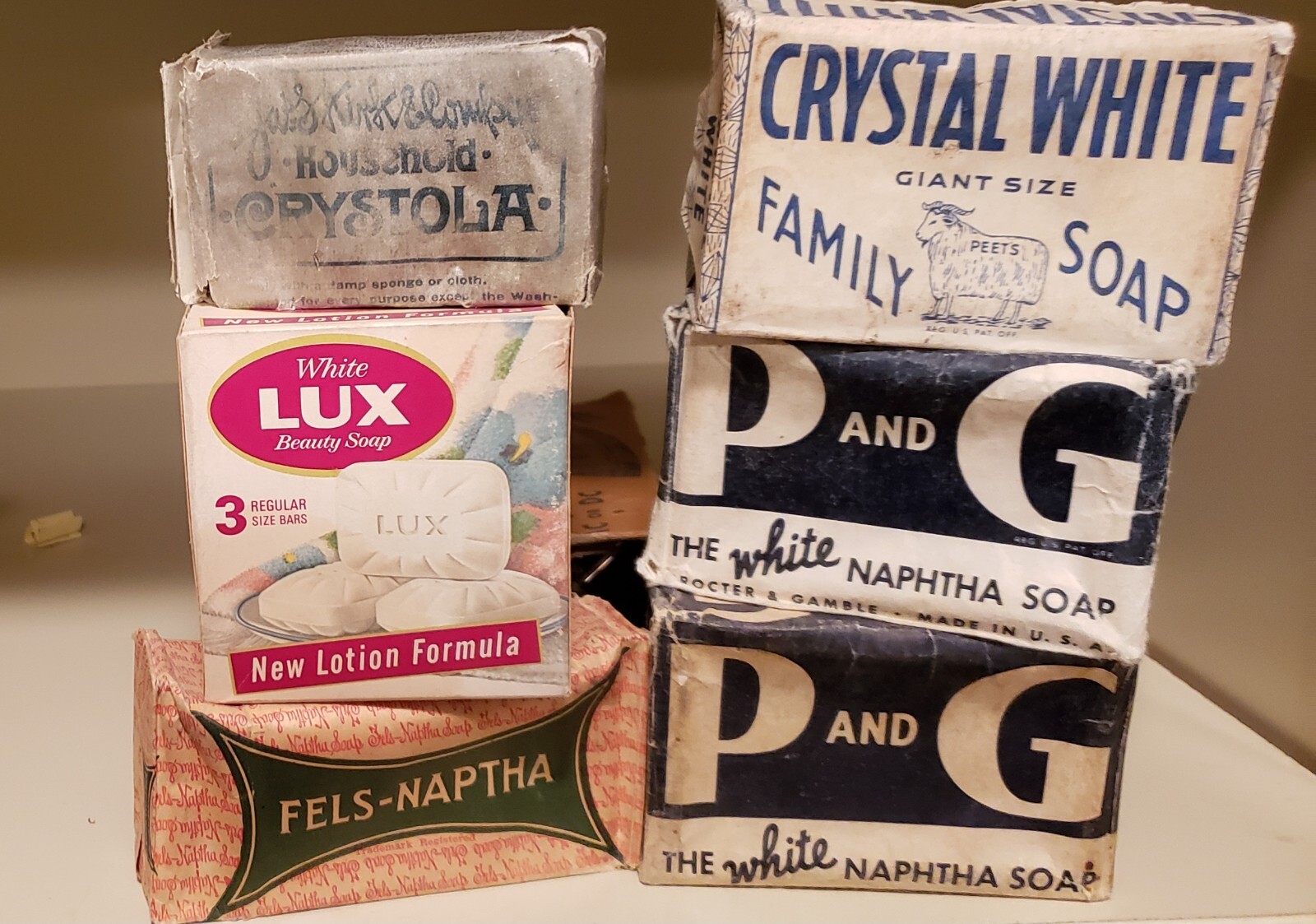 Vintage Bar Soaps New Lux, P and G, Fels, Crystola, Crystal White Lot ...
