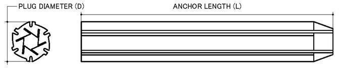 Pack of 50 Green PVC 6.5mm x 30mm Masonry Wall Plug Anchor suit 10-12g ...