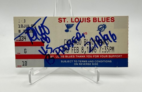 Tony Twist vs Bob Probert Fight Ticket St. Louis Blues vs Blackhawks 2 ...