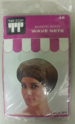 Vintage Hair Nets! Wave Nets! Elastic Band !(2 - Black!) Unique old ...
