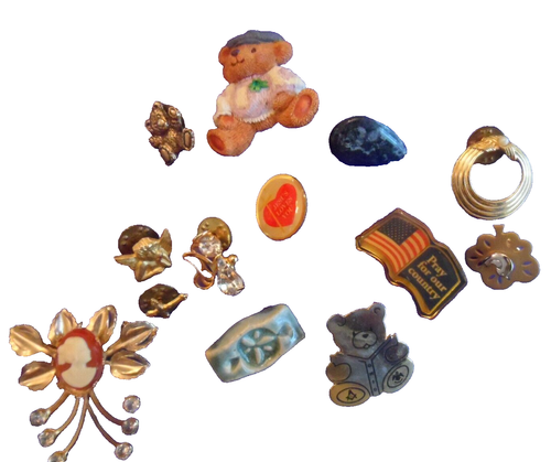 Vintage Jewelry - LOT OF 13 SMALL TACK & PINS ASSORTED DESIGNS | eBay