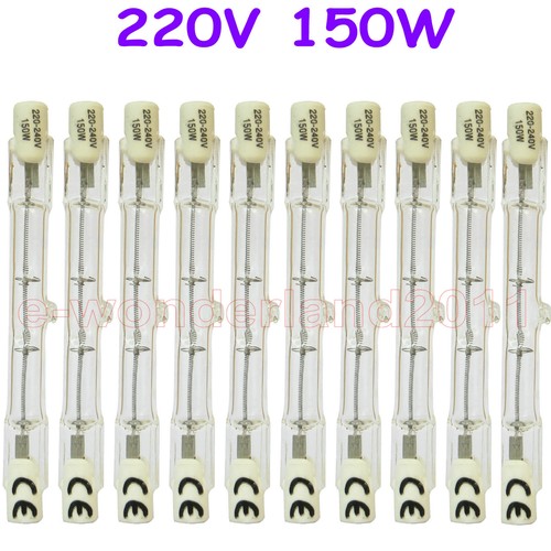 10Pcs LIGHT BULB 220-240V 150W 150 WATT J TYPE T3 78mm (R7s) Double ...