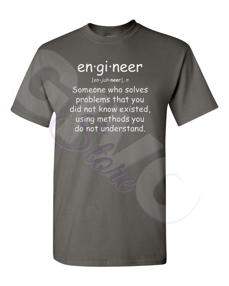 Engineer T Shirt Quote Tee Funny Engineering Student T-Shirt Christmas ...