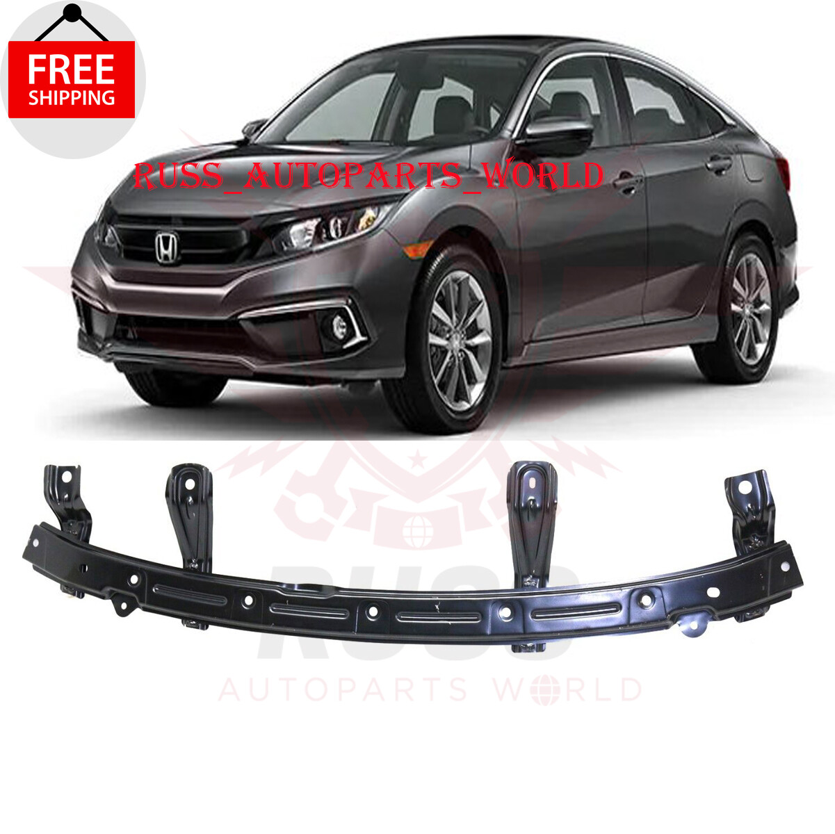 New Front Bumper Cover Retainer Black Steel For 2016-2021 HONDA CIVIC ...