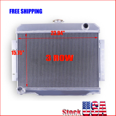 3 Rows Aluminum Radiator For 1972-1986 Jeep CJ CJ5 CJ6 CJ7 Scrambler 3. ...