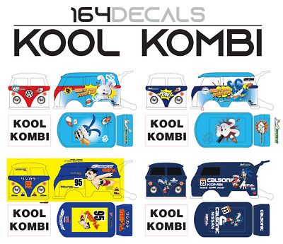 KOOL KOMBI Waterslide Decal White Toner Custom 1/64 Hot Hw All Cars ...