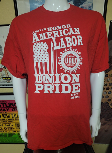 UAW United Autoworkers Labor Union Pride Local 892 Saline MI T Shirt ...