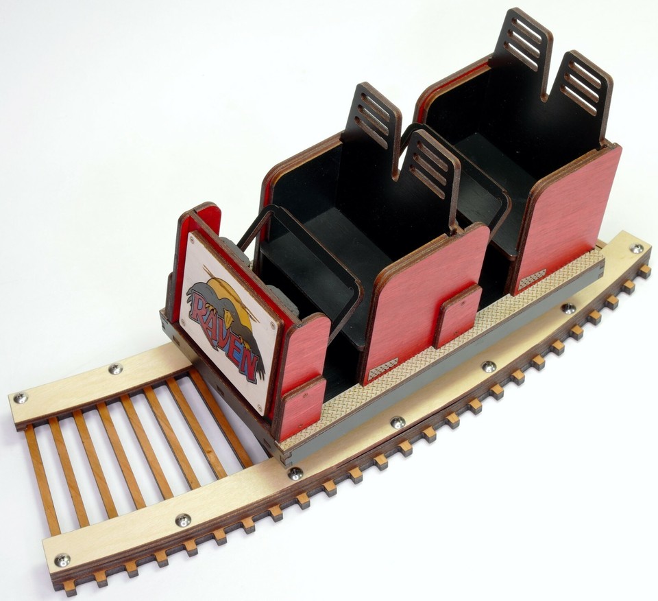 The Raven Roller Coaster Train & Track ~ Detailed Model ~ Laser ...