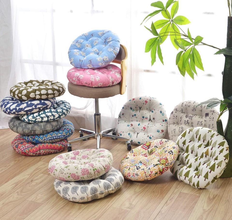 Bohemian Soft round Chair Pad Garden Patio Home Kitchen Office Seat ...
