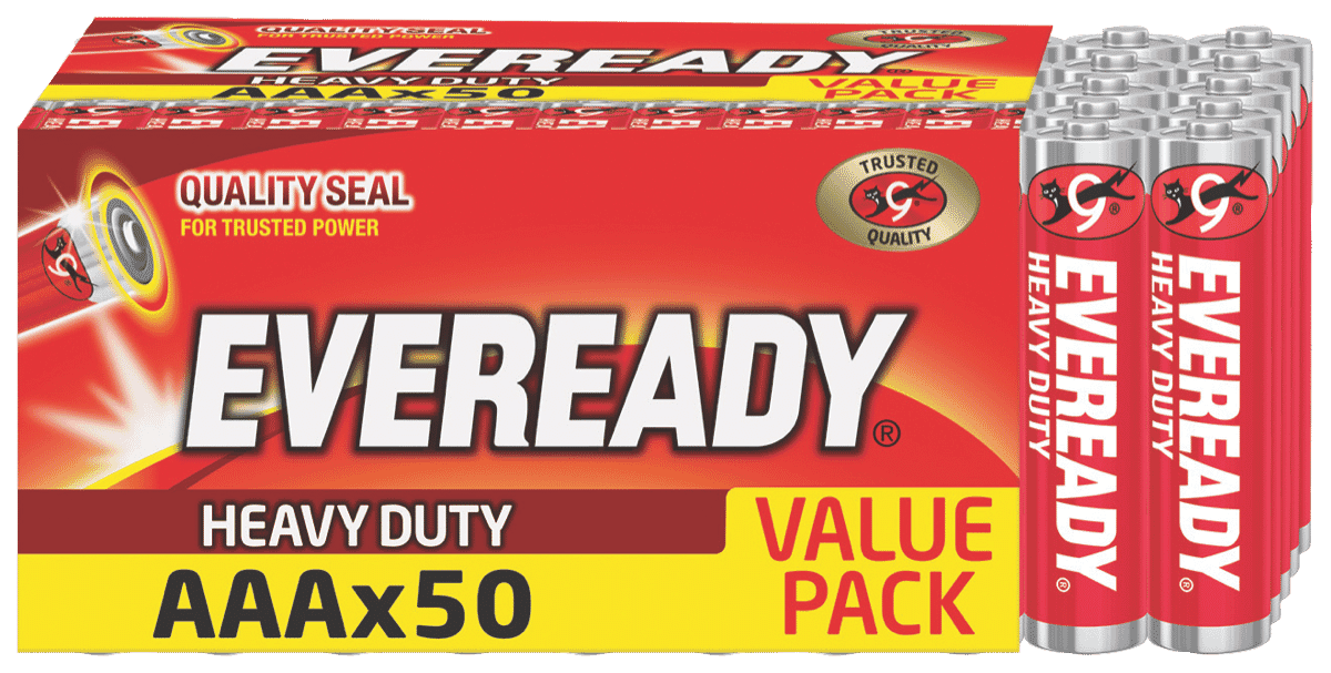 Eveready Heavy Duty AAA Battery - 50 Pieces (E301515500) for sale ...