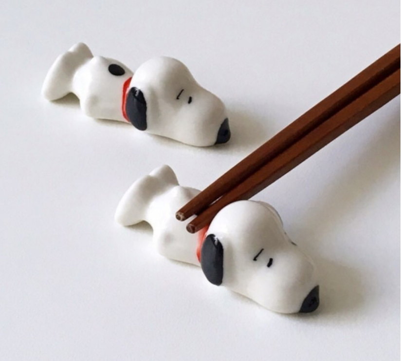2x Peanuts Snoopy SPOON REST Chopstick REST Ceramic [2 pc Set ] + TRACK ...