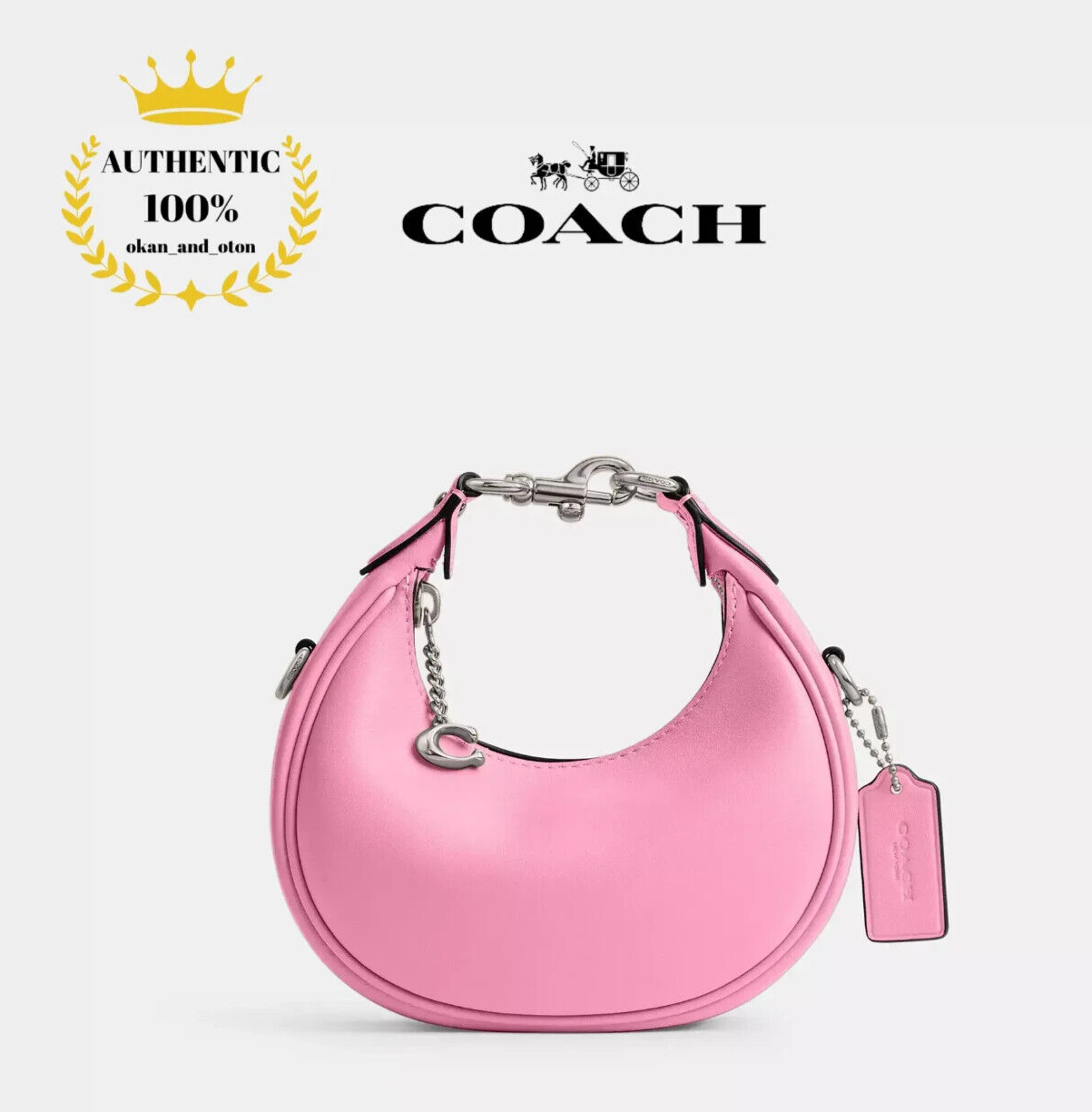 ️COACH Jonie 2way Crossbody Mini Bag CR508 Vivid Pink Glovetanned ...