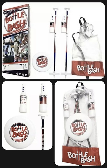 Bottle Bash USA Game Set With Soft Surface Spike Polish Horseshoes ...