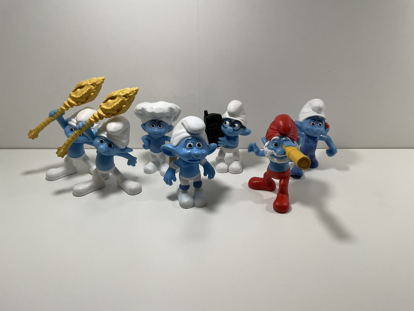 Smurfs Figures McDonalds Happy Meal 2011-2013 Lot Of Pre Owned 7 Smurf ...