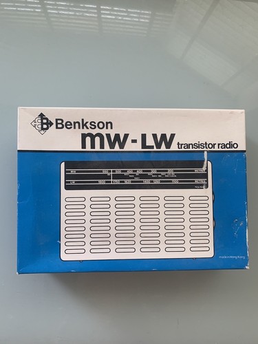 VINTAGE BRAND NEW WITH BOX BENKSON MW-LW TRANSISTOR RADIO 1970s RETRO ...