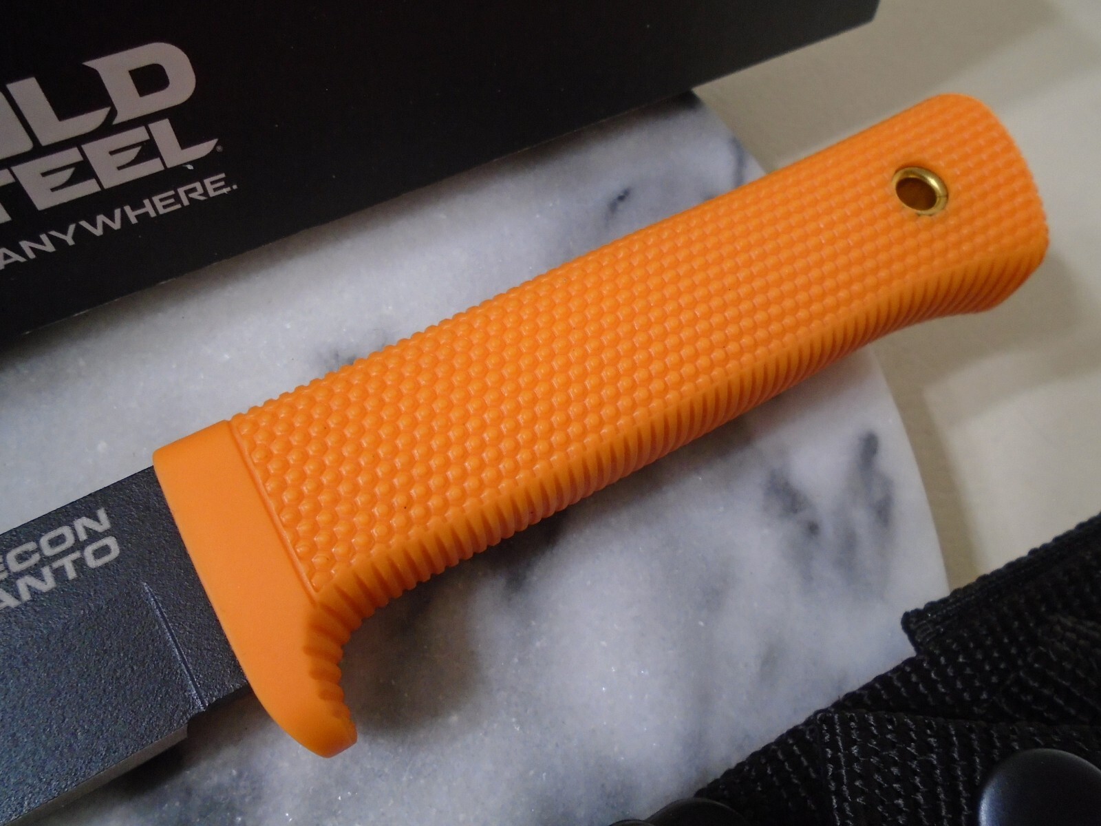 Cold Steel Recon Tanto Fixed Blade Knife Full Tang SK-5 Orange CS-49LRT ...