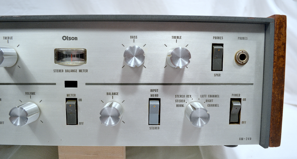 OLSON 7189 32 WATT 12AX7 Triode Tube Phono Mix Tape Preamp Power Amp ...