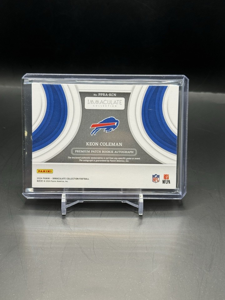 2024 Immaculate - Keon Coleman Premium Patch Rookie Auto /99 4 Color ...