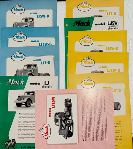 MACK TRUCKS MODEL L SERIES SPECIFICATION SHEET LOT-1950 | eBay
