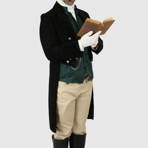 Men's Black Wool Regency Boy Costume Coat, Only Coat For Sale | eBay