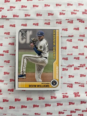 2021 Topps Big League Devin Williams Card 277 Award Winners Milwaukee ...