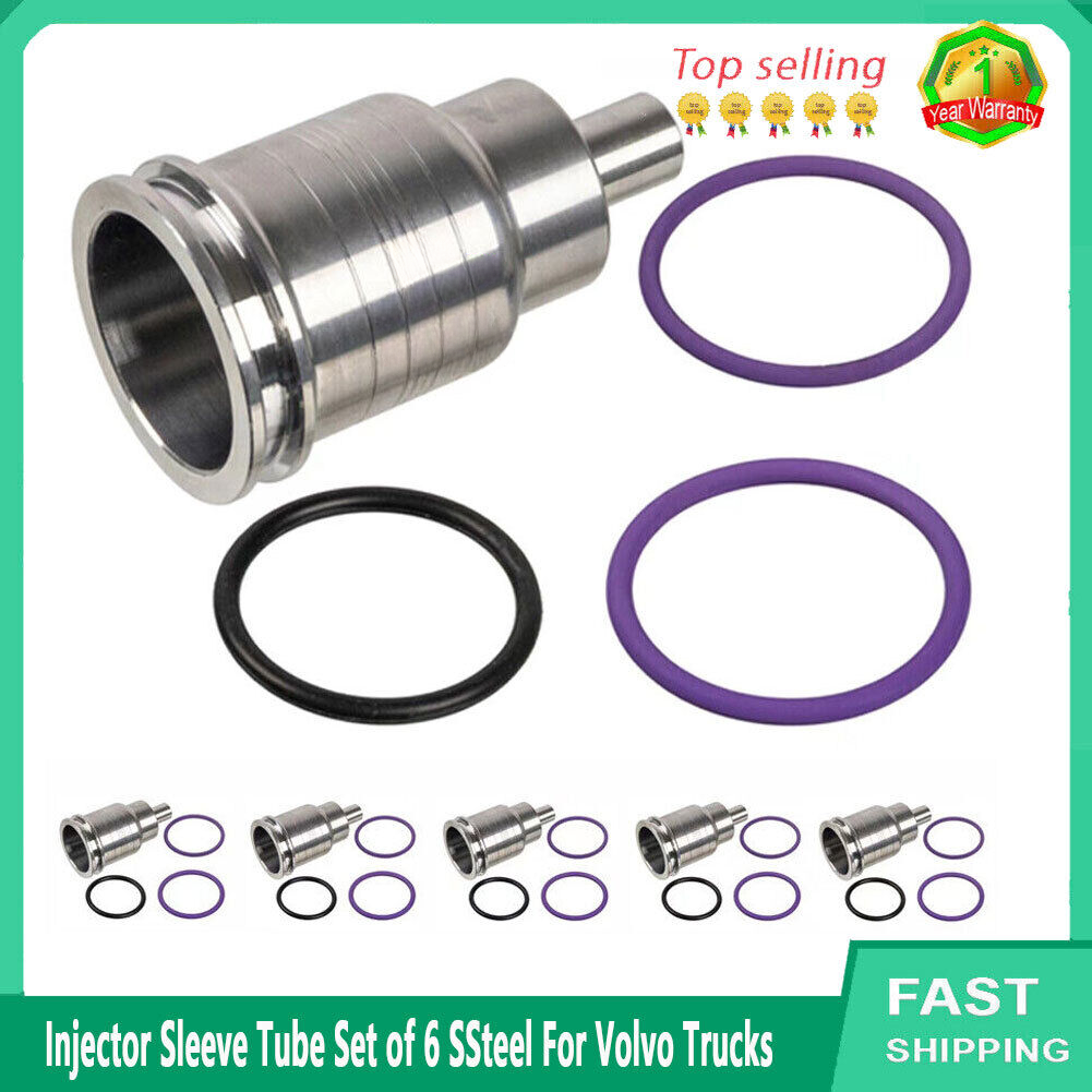 6pcs For Renault/ For Volvo Trucks 21401136 Injector Sleeve Tube Set of ...