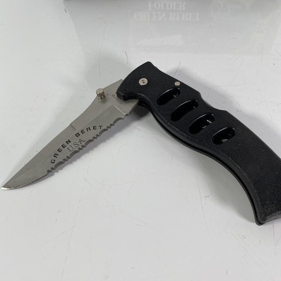 Green Beret USA Frost Cutlery Folding Pocket Flying Falcon Knife 15 ...