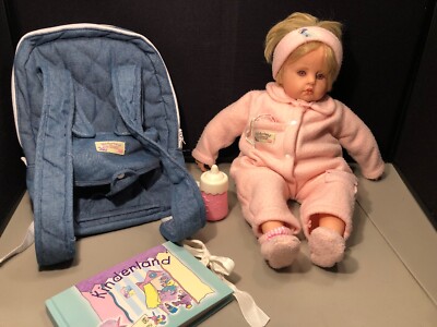 Vintage Kinderland Hildegard Gunzelfun German Doll W Clothes Carrier ...