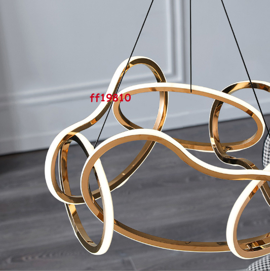 Modern Dimmable Stainless Steel Irregular Shape Light Ceiling ...