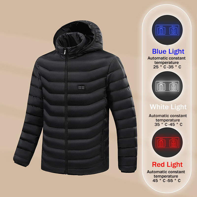 Heated Coat Winter Body Warm Electric USB Jacket Men Women Thermal ...