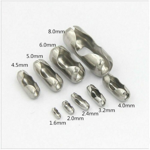 100 X Metal Chain Joiners Cord Connectors Jewelry Finding Craft Beaded ...