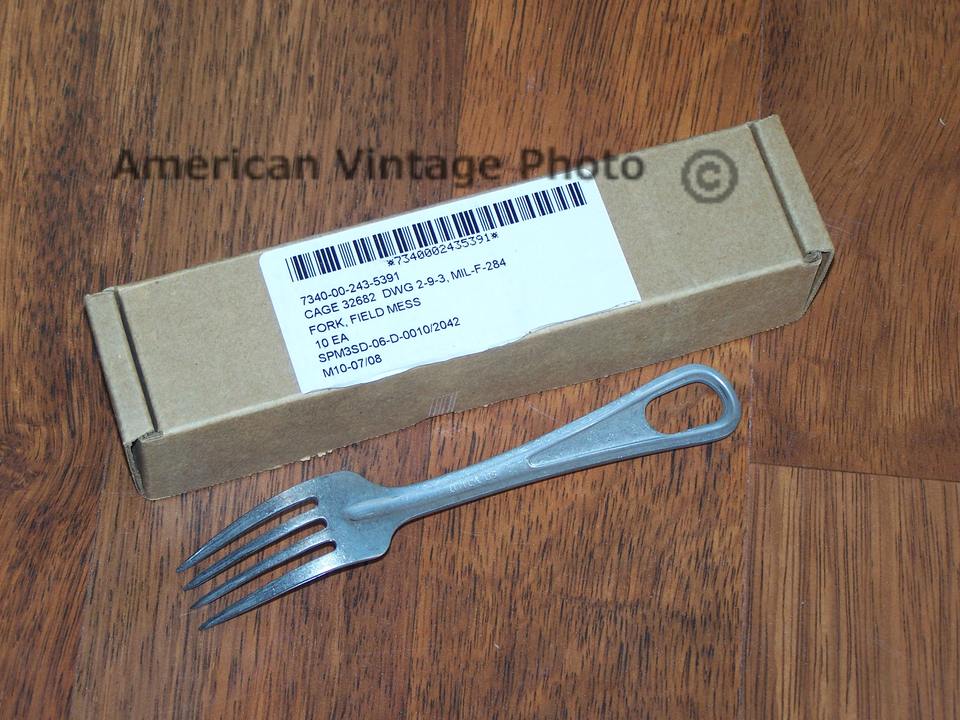 Mess Fork Military Stainless Eating Utensil Silverware Vietnam Army ...