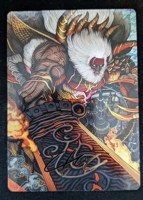 Braska's Final Aron MTG Art Series Gold Signature | eBay