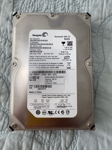 Seagate Barracuda 250GB Internal 7200RPM 3.5" (ST3250820AS) HDD | eBay
