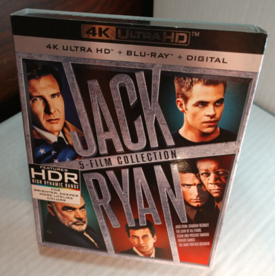 Jack Ryan 5-Film Collection (4K+Blu-ray) Slipcover-NEW-Box Shipping w ...