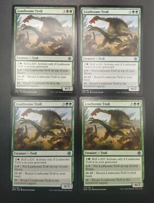 MTG Loathsome Troll x4 Adventures in the Forgotten Realms 192/281 NM/M ...