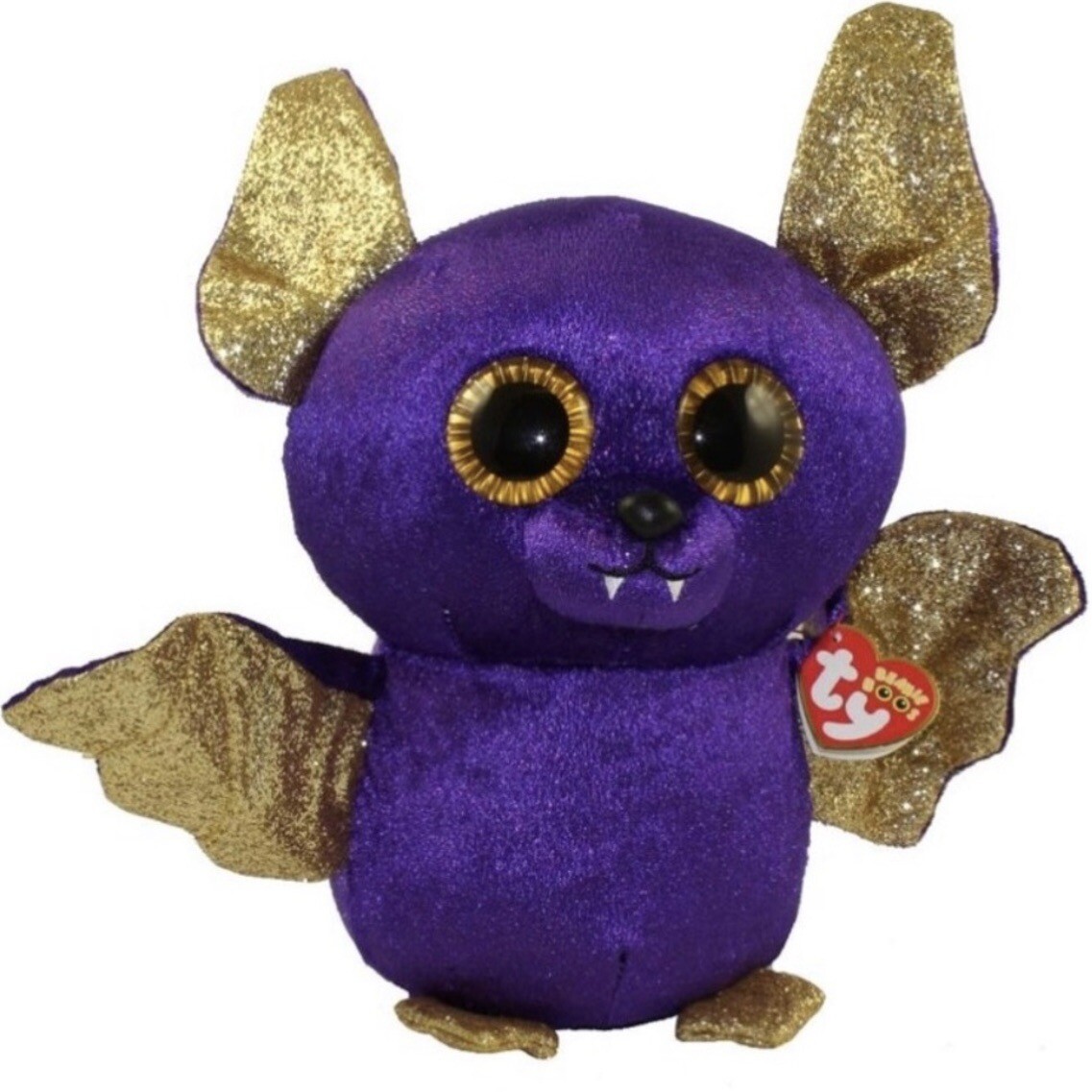 Ty Beanies Boos- New Count The Purple Bat-MWMT-Medium 8.75" BOO! Golden ...