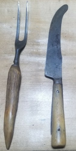 Primitive Civil WAR Era 2 PRONG FORK / Knife muzzleloader Blackpowder ...