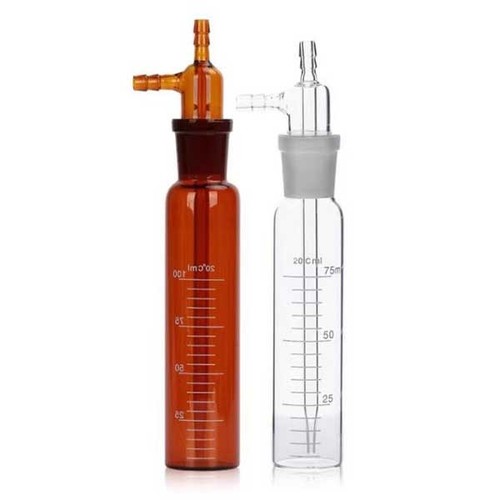 10ml-500ml Glass Gas Sampling Tube Chemistry Labware Glinsky Absorber ...