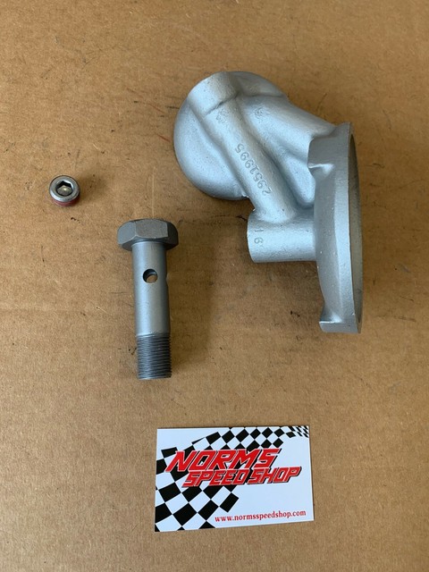 Mopar 340 Oil Filter Adapter 90 Degree With Gaskets Bolt 2951995 for ...