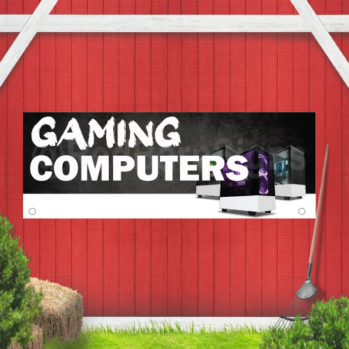 Gaming Computers Indoor Outdoor Vinyl Banner Design | eBay