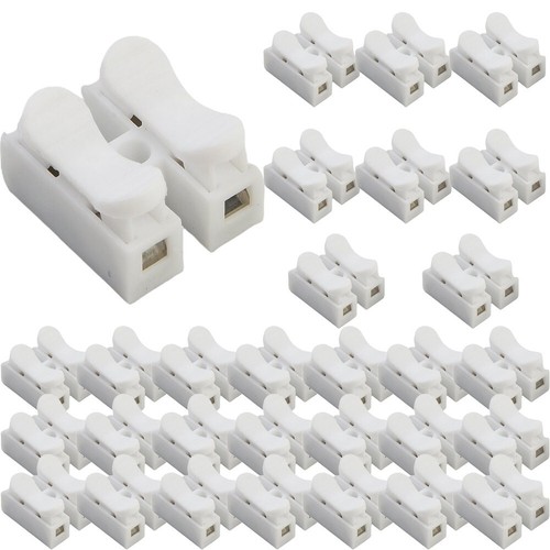30Pcs CH2 Spring Quick Wire/Connector Cable/Clamp Terminal Block LED/Strip Light | eBay