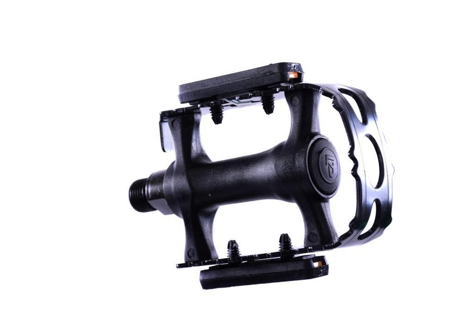 VP BIKE PEDALS BLACK SATIN METAL CAGE WITH RESIN BODY IDEAL MTB, SPORTS ...