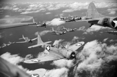 WW2 Photo WWII US Navy Dauntless SBD Dive Bombers Midway World War Two ...